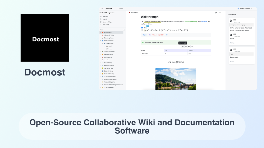 Docmost Open Source Collaborative Wiki And Documentation Software