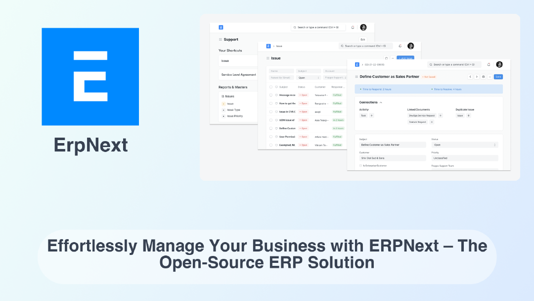 ErpNext: Effortlessly Manage Your Business with ERPNext – The Open ...
