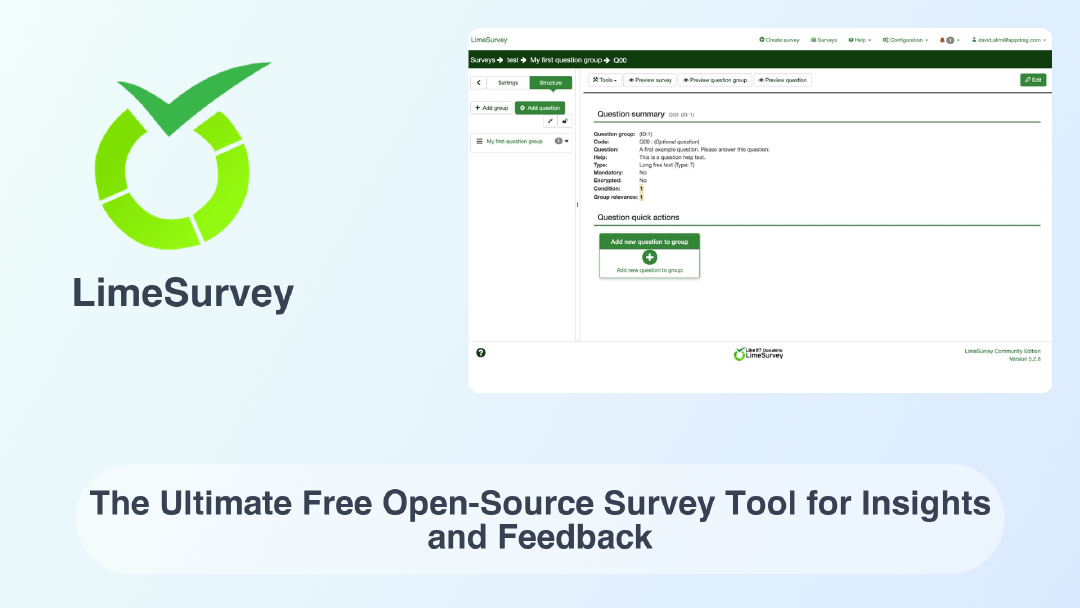 LimeSurvey: The Ultimate Free Open-Source Survey Tool for Insights and ...