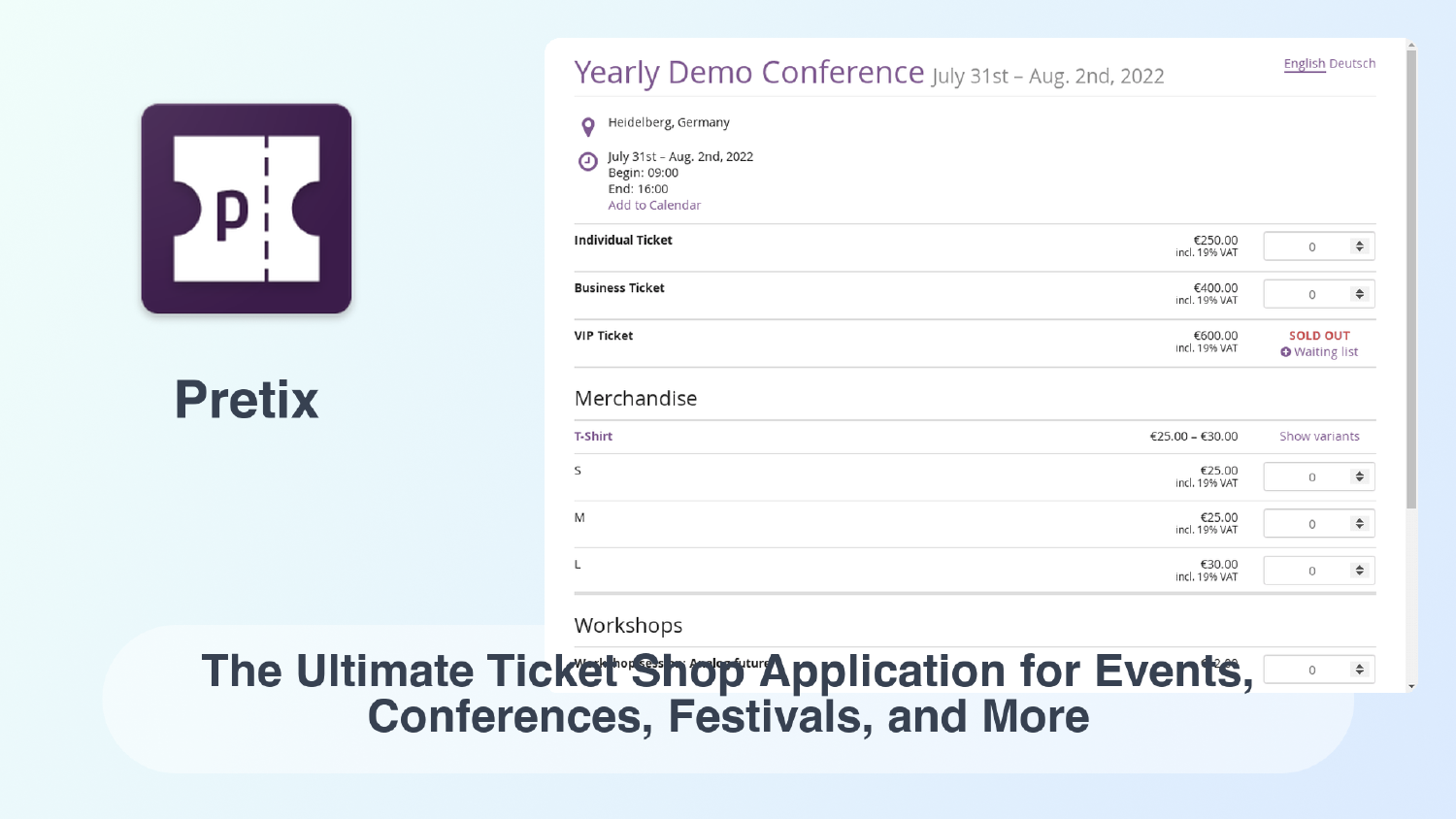 Pretix: The Ultimate Ticket Shop Application for Events, Conferences ...