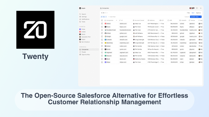 Twenty: The Open-Source Salesforce Alternative for Effortless Customer Relationship Management ...
