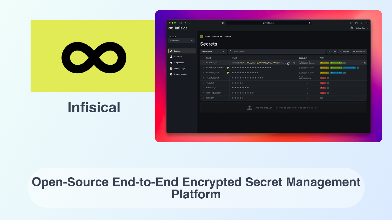 Infisical Open Source End To End Encrypted Secret Management Platform Octabyte Blog