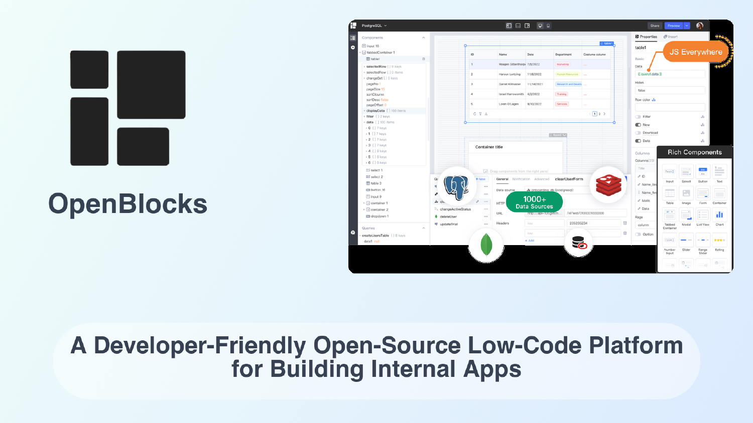 OpenBlocks: A Developer-Friendly Open-Source Low-Code Platform for Building Internal Apps ...